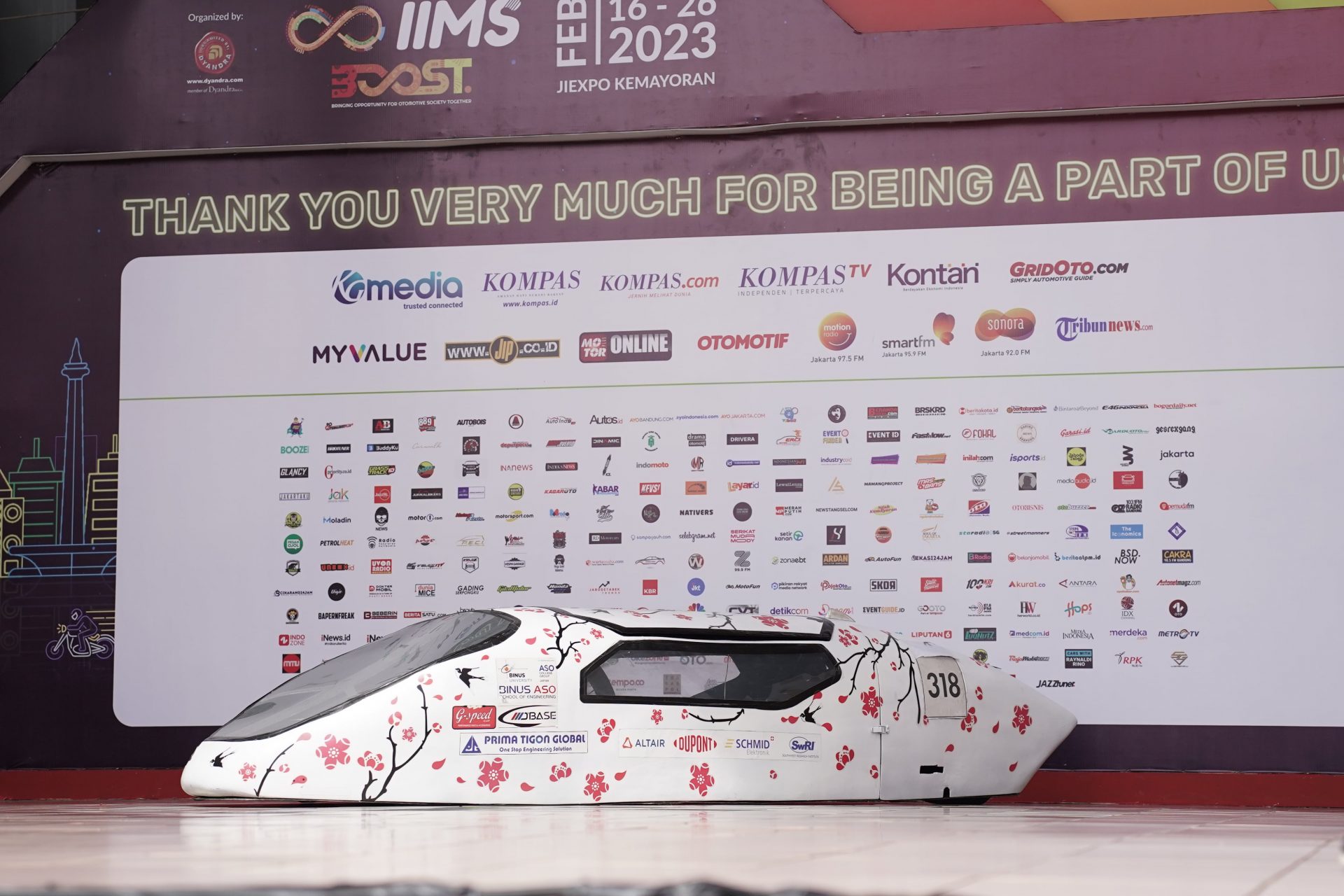 Attending the IIMS 2023, BINUS ASO Showcases Electric Car Prototype